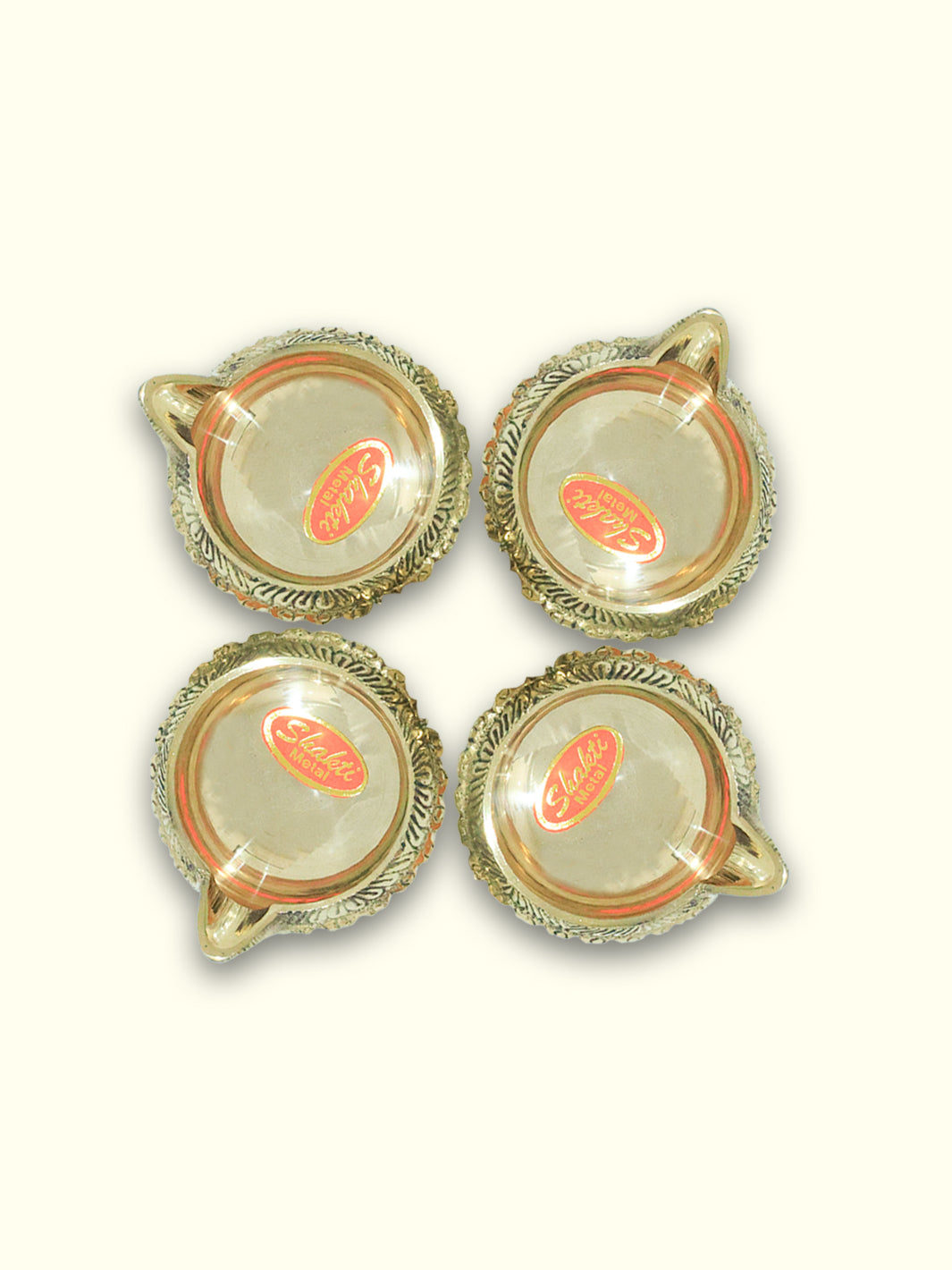 3.25" Wide Brass Kubera Deepam (Pack Of 4) – Sripuram Store