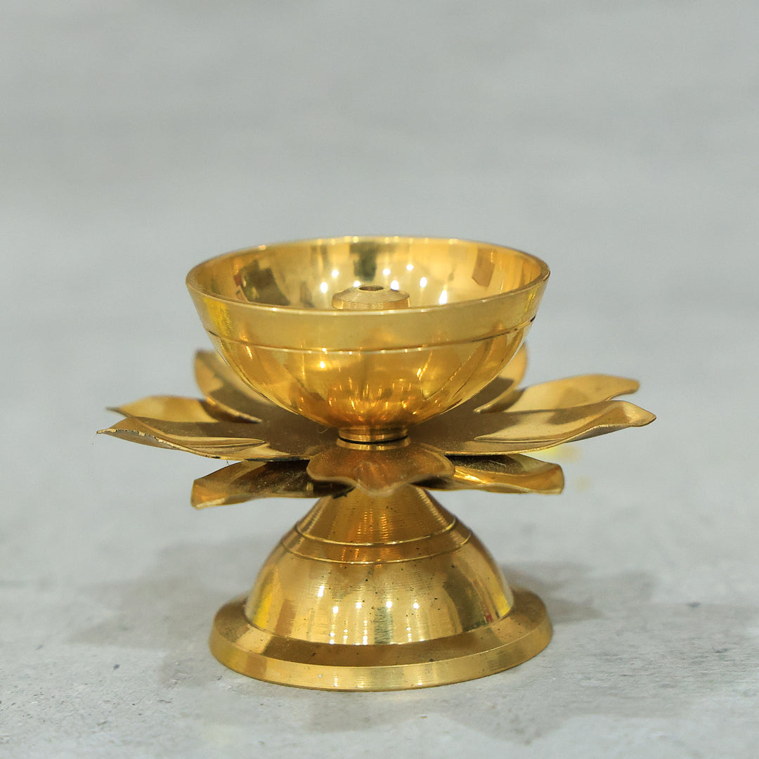 3" Wide Small Deepa with Lotus Design – Symbol of Purity and Light ...