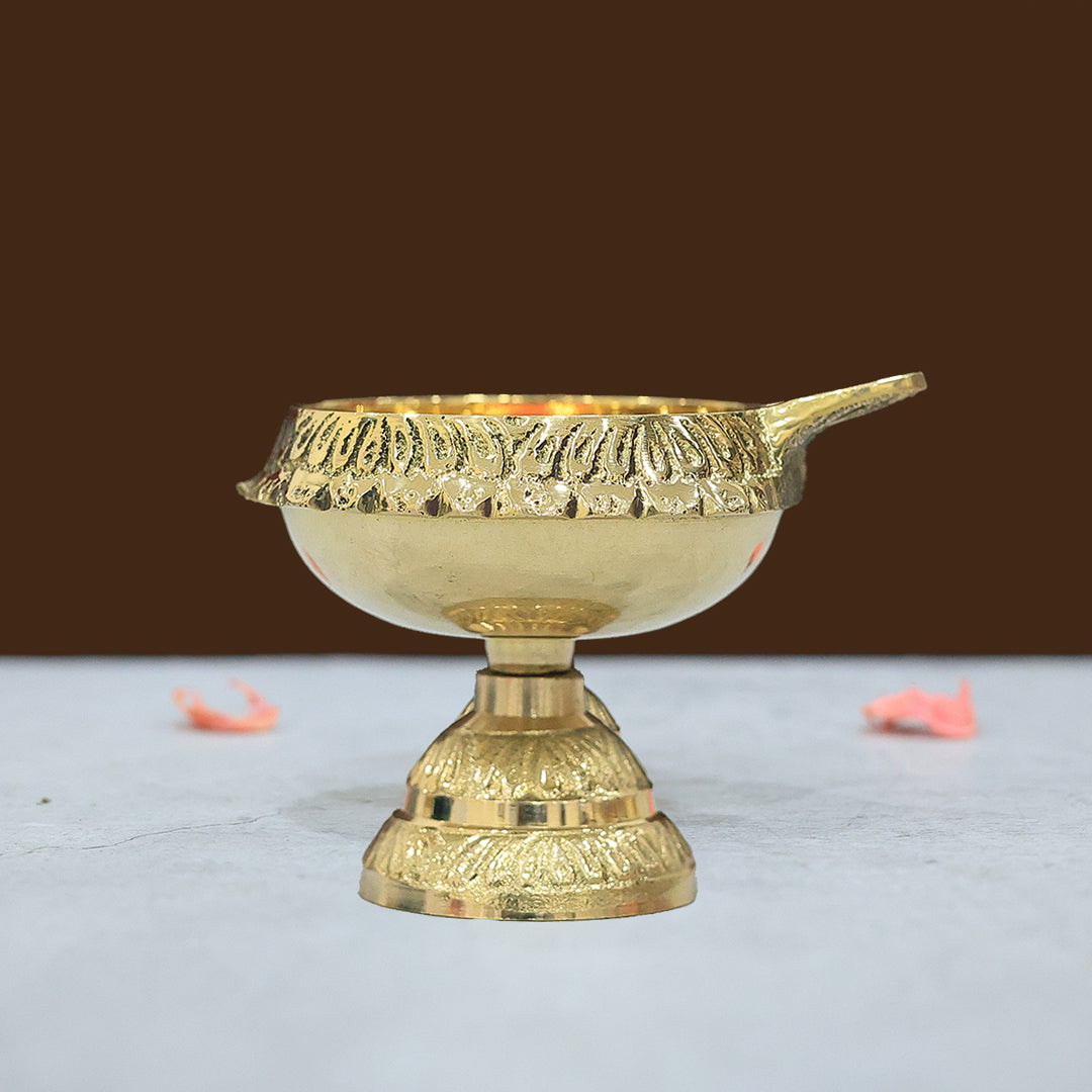 2.5" Wide Brass Kubera Deepam with Stand – Sripuram Store