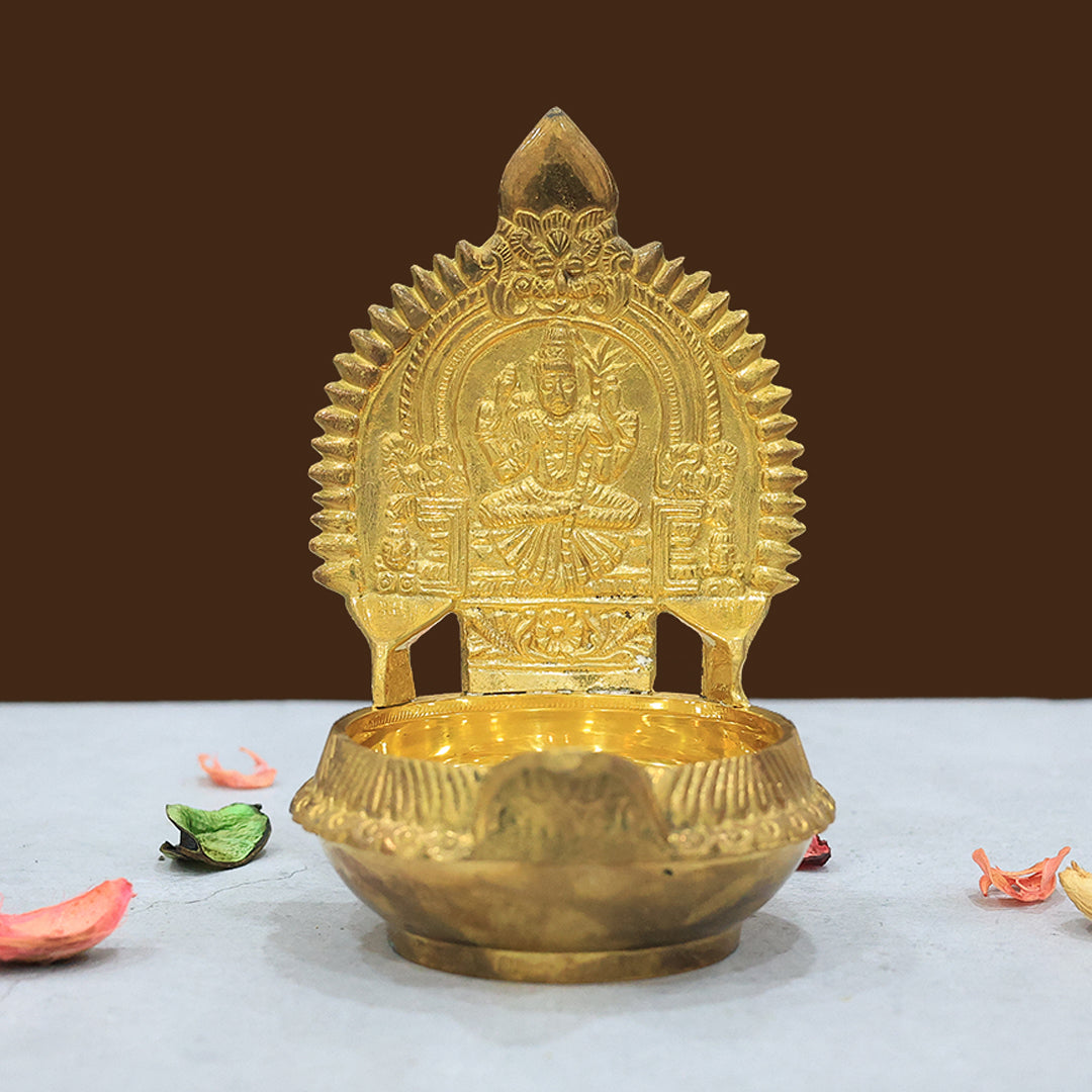 6" Brass Kamatchi Deepa (Lamp) – Sripuram Store