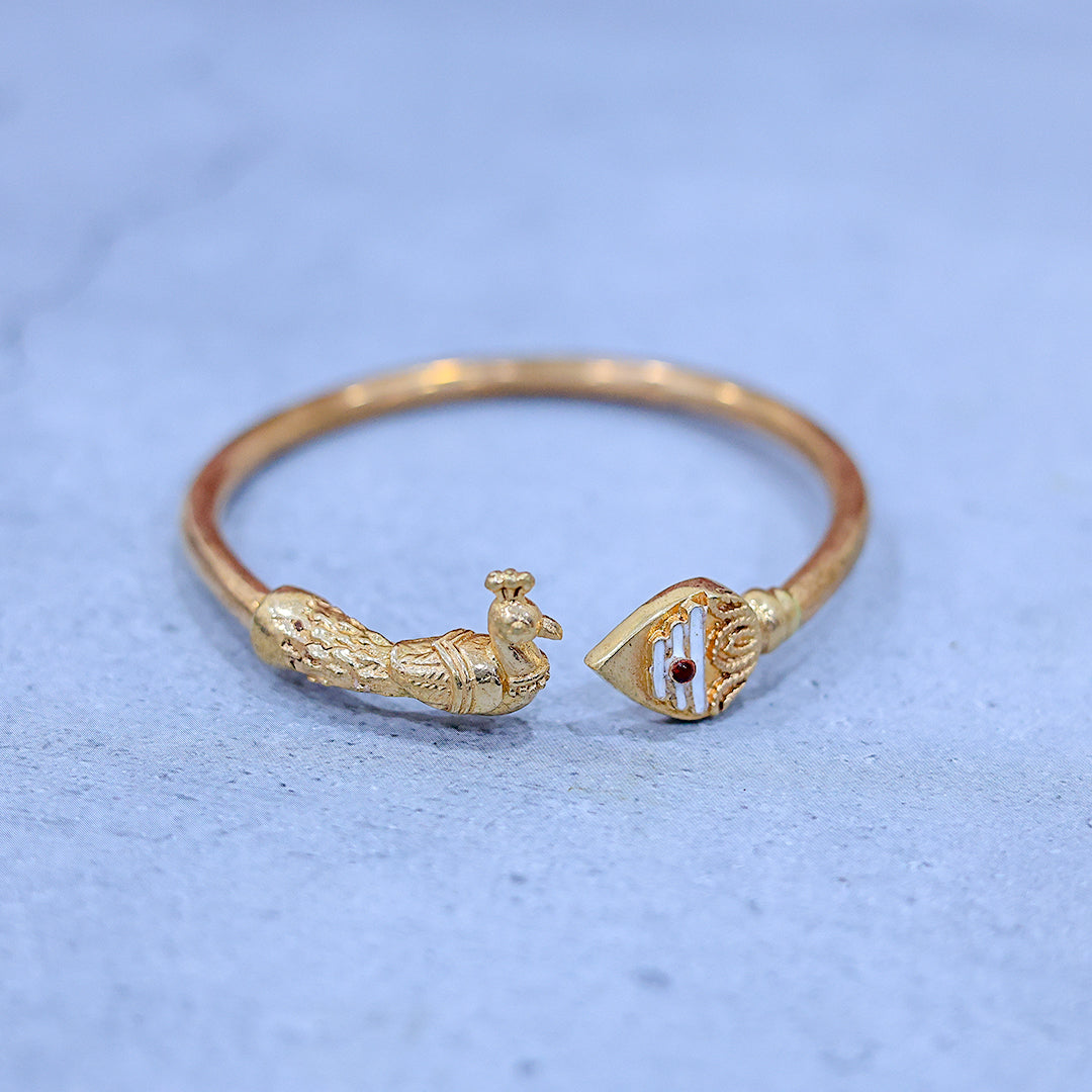 Copper Bracelet – Vel & Peacock Sacred Design(Kaapu) – Sripuram Store