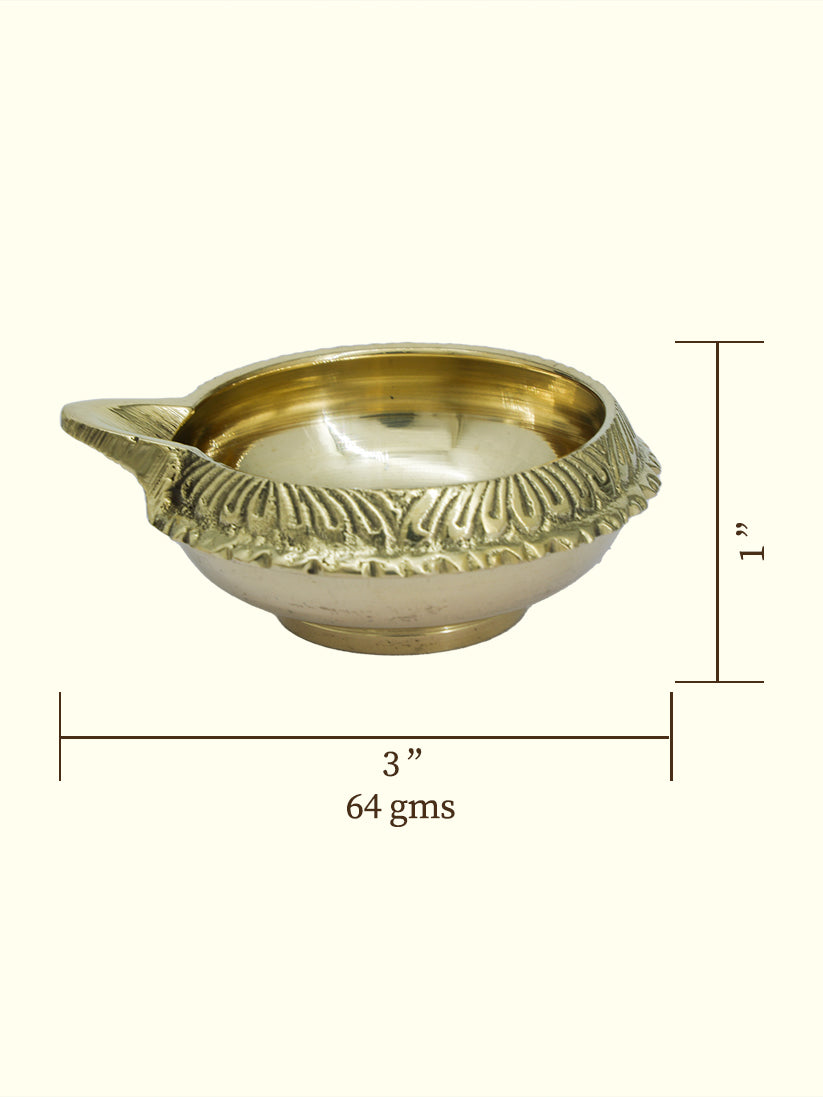 3" Wide Brass Kubera Deepam (Pack Of 4) – Sripuram Store