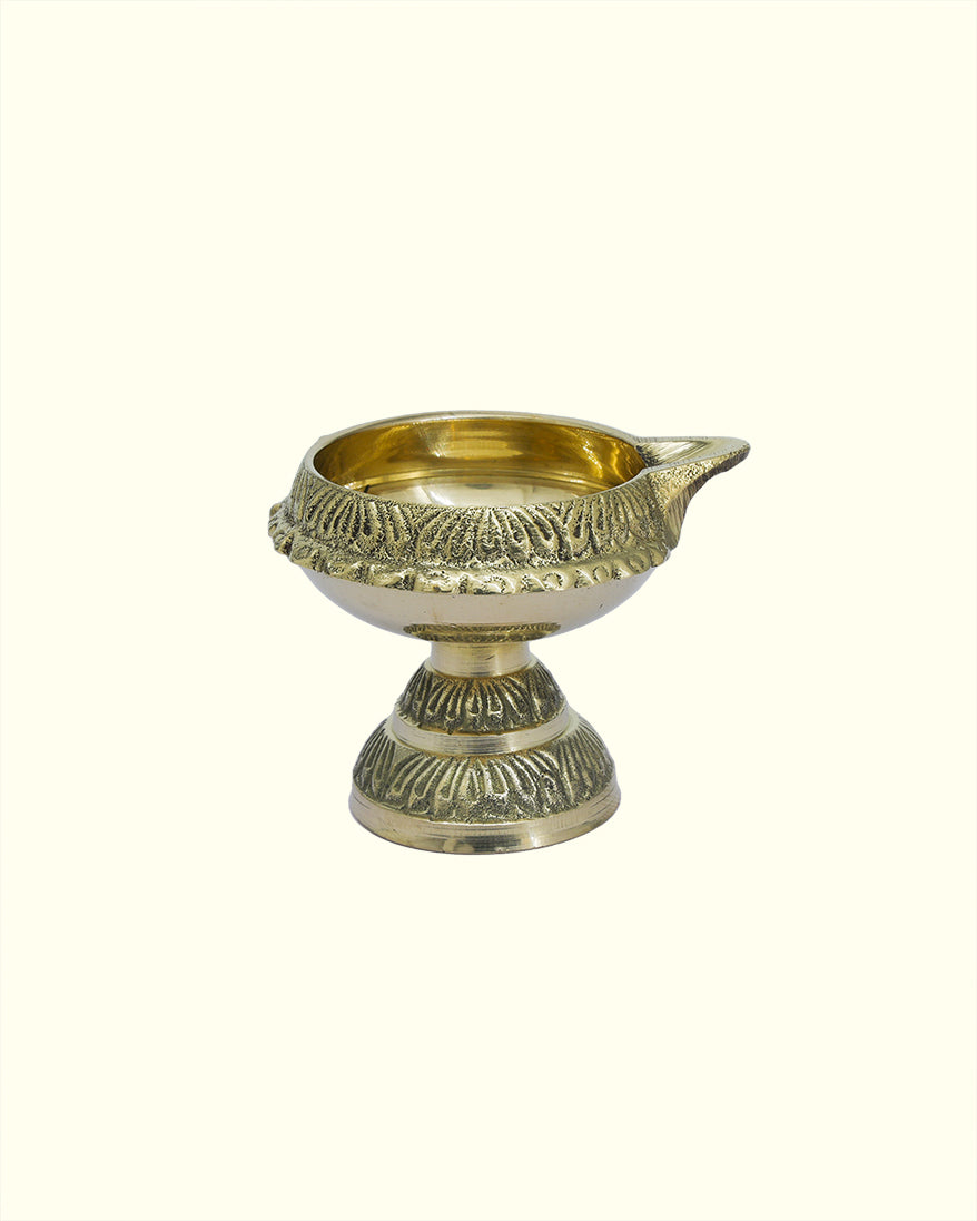 2.25" Wide Brass Kubera Deepam with Stand – Sripuram Store